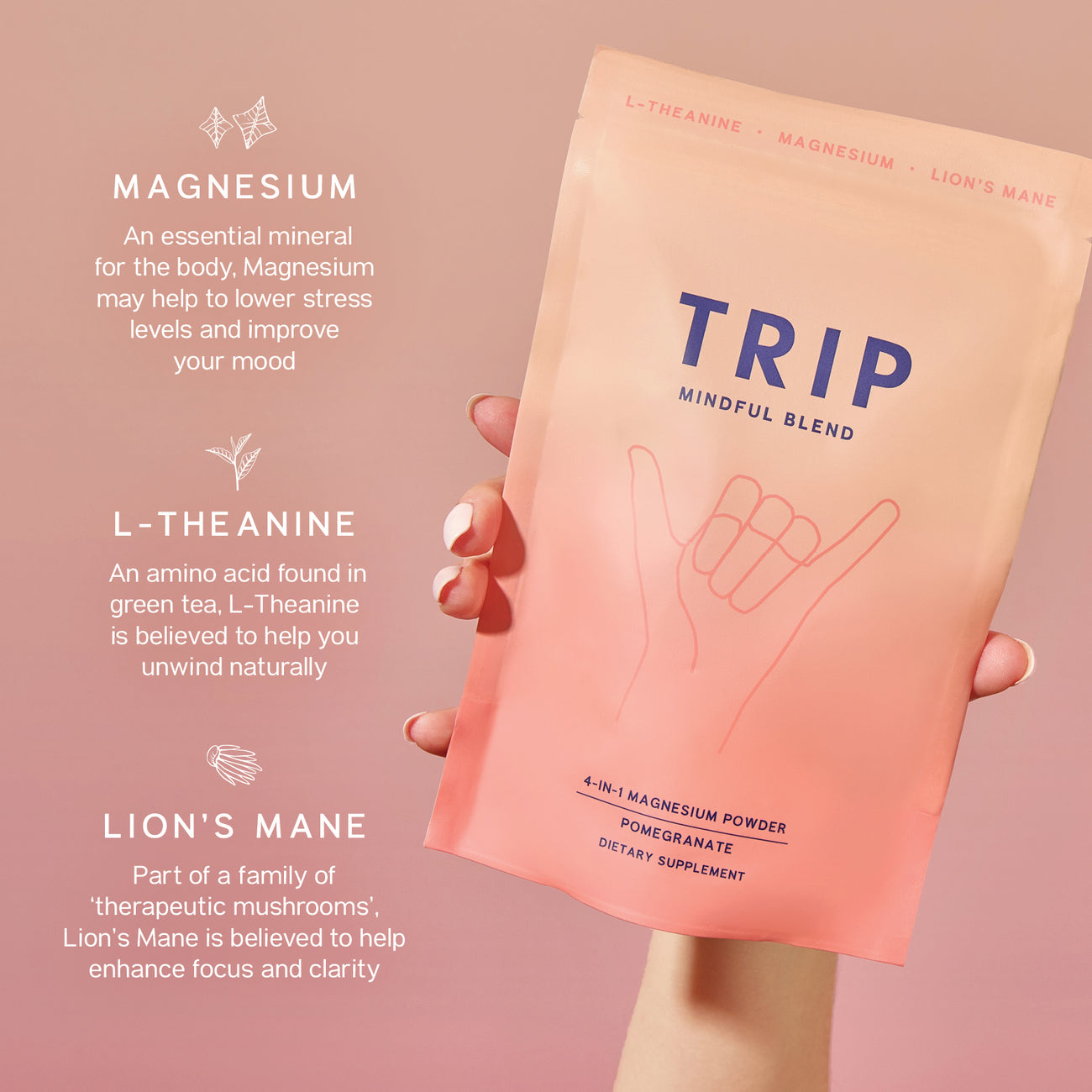 Magnesium Powder - Pomegranate Orange Blossom | TRIP Drinks