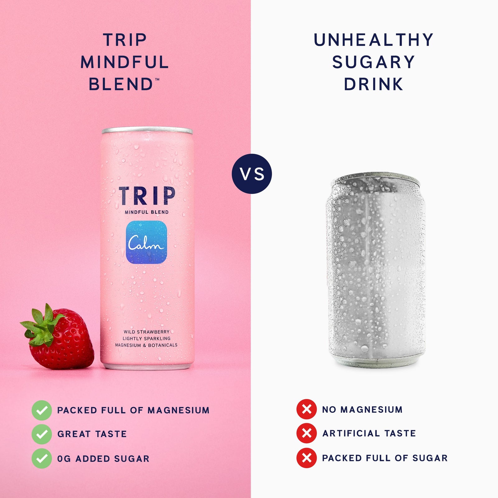Wild Strawberry – Mindful Blend Magnesium Drink | TRIP Drinks