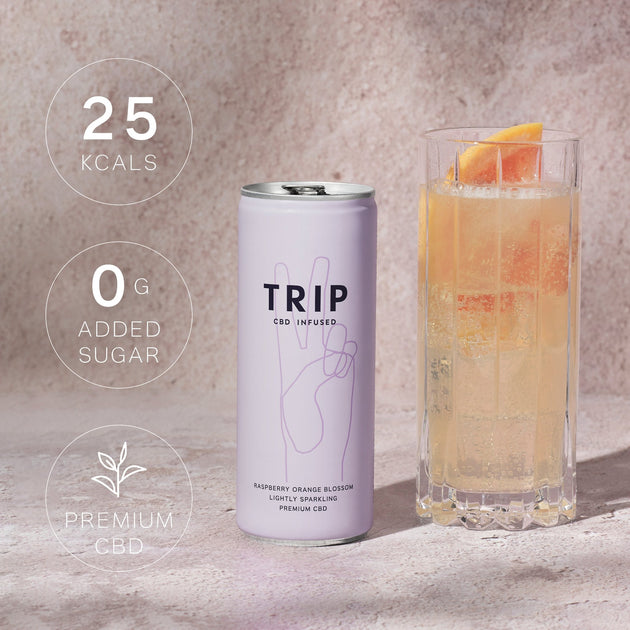 Shop Raspberry Orange Blossom CBD Drink | TRIP